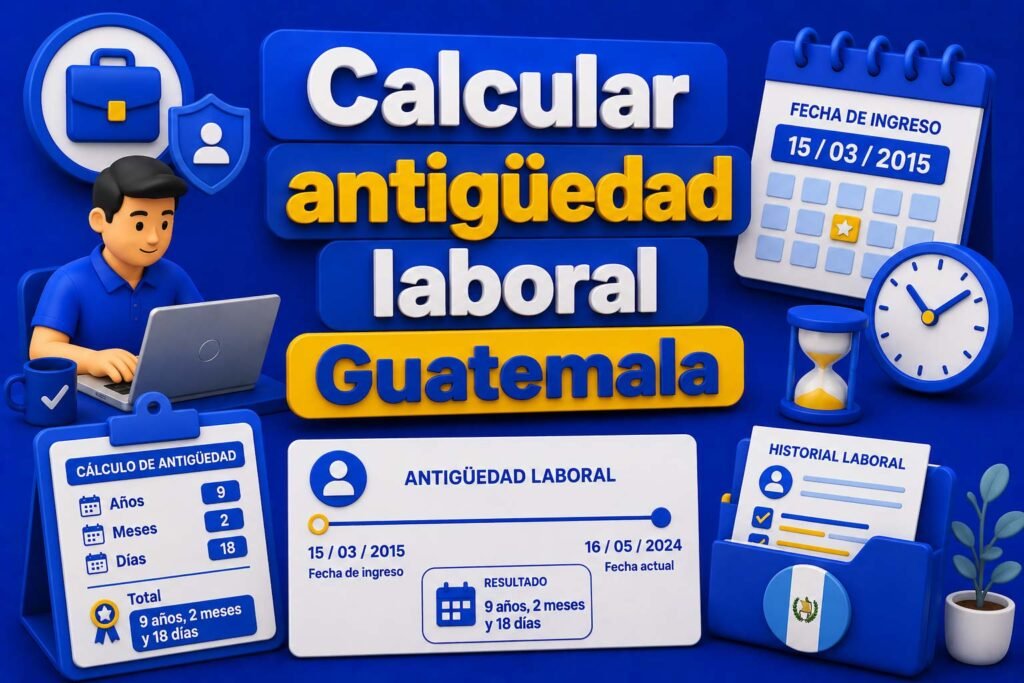 Cómo calcular antigüedad laboral en Guatemala